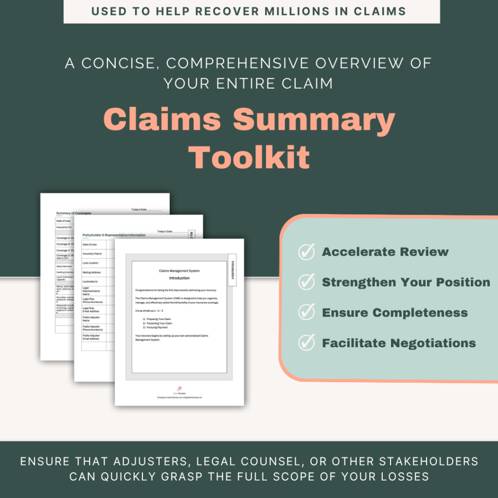 Claims Summary Toolkit | ClaimSimple